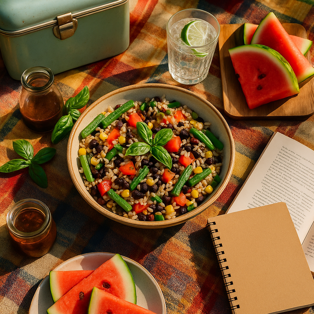Solstice Picnic Brown Rice Salad - Juice Java Joy